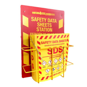 Osha4less | SDS Rack & 3" Binder (with GHS Pictograms)